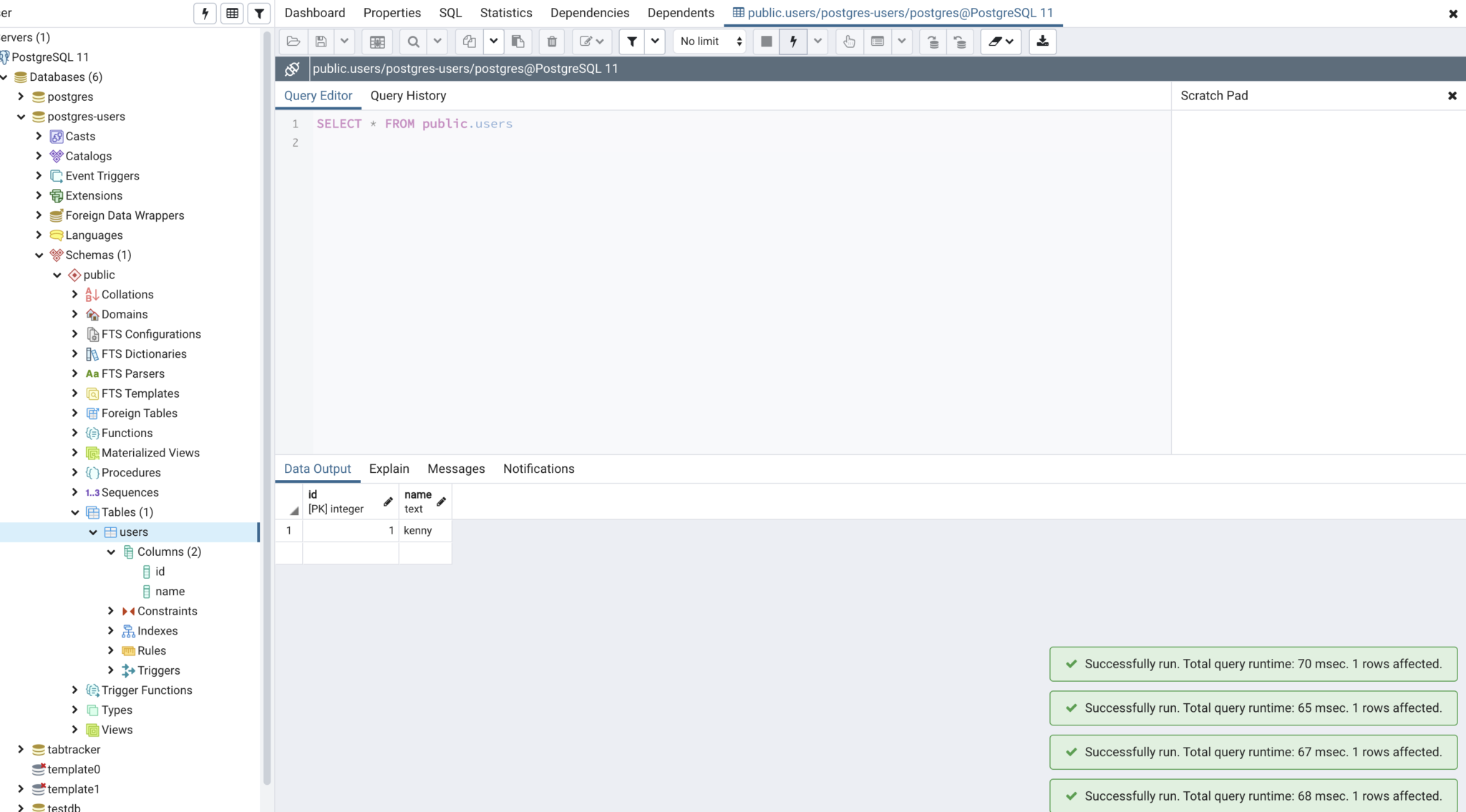 Node.jsを使用してPostgreSQLにアクセスしデータのリレーションを行う方法